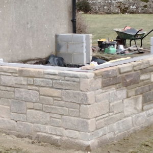 Split Faced Random Stone - Fife Plant, Denecroft Garage, Alnwick. NE66 2JA
